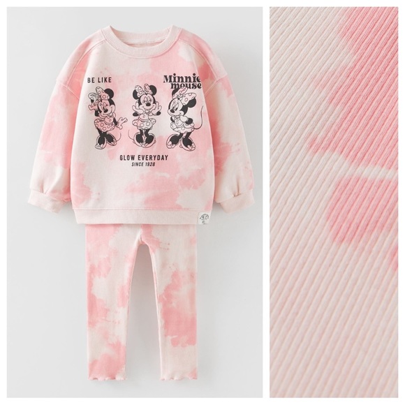 Zara | Matching Sets | Nwt Zara Pink Minnie Mouse Disney Tiedye Jogging ...